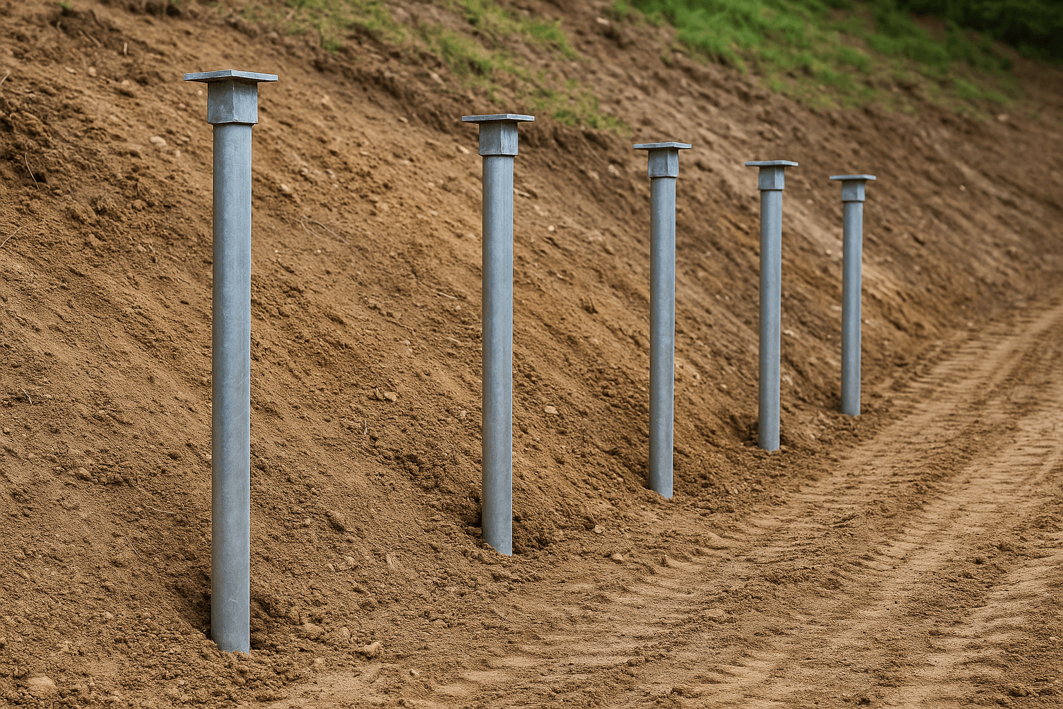 Screw Piles for Sloped Blocks - Construction - Rotabond